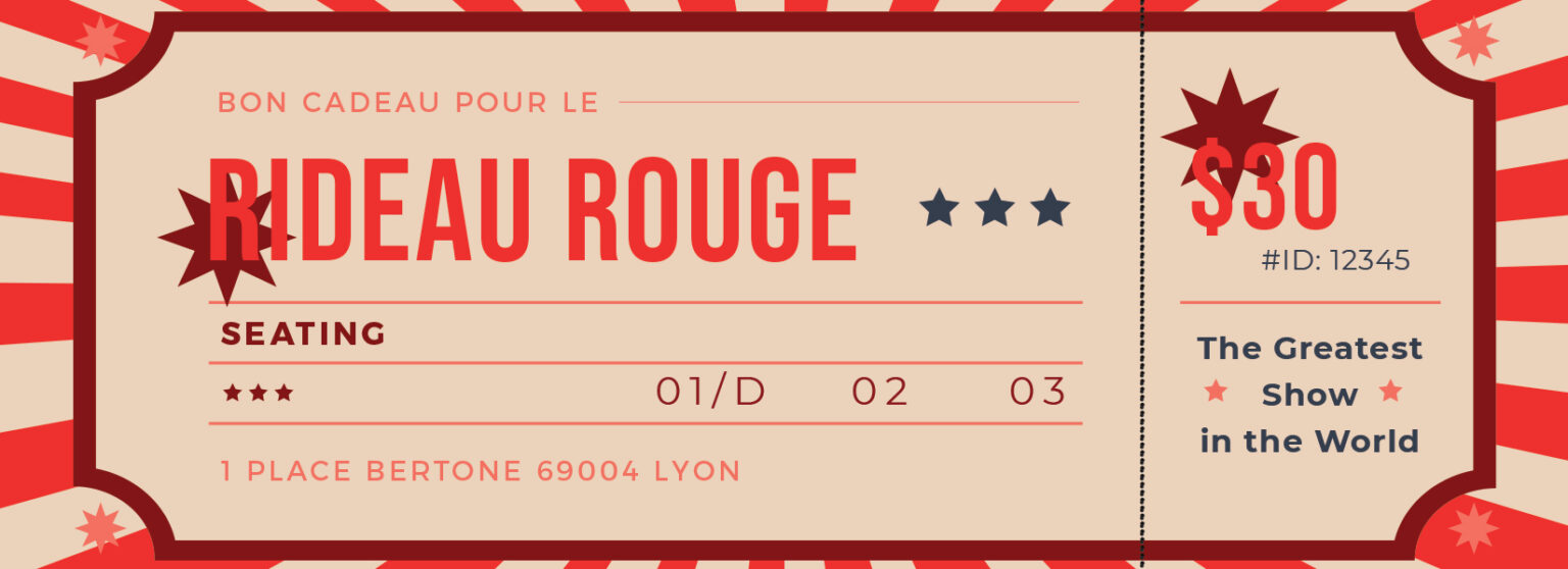 BON CADEAU - LE RIDEAU ROUGE